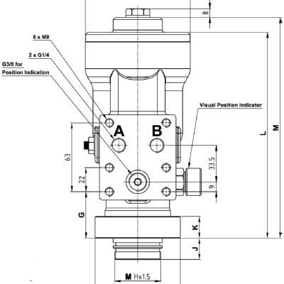 Damcos KC Actuator - Linear Double-Acting. LK Valves & Controls LTD